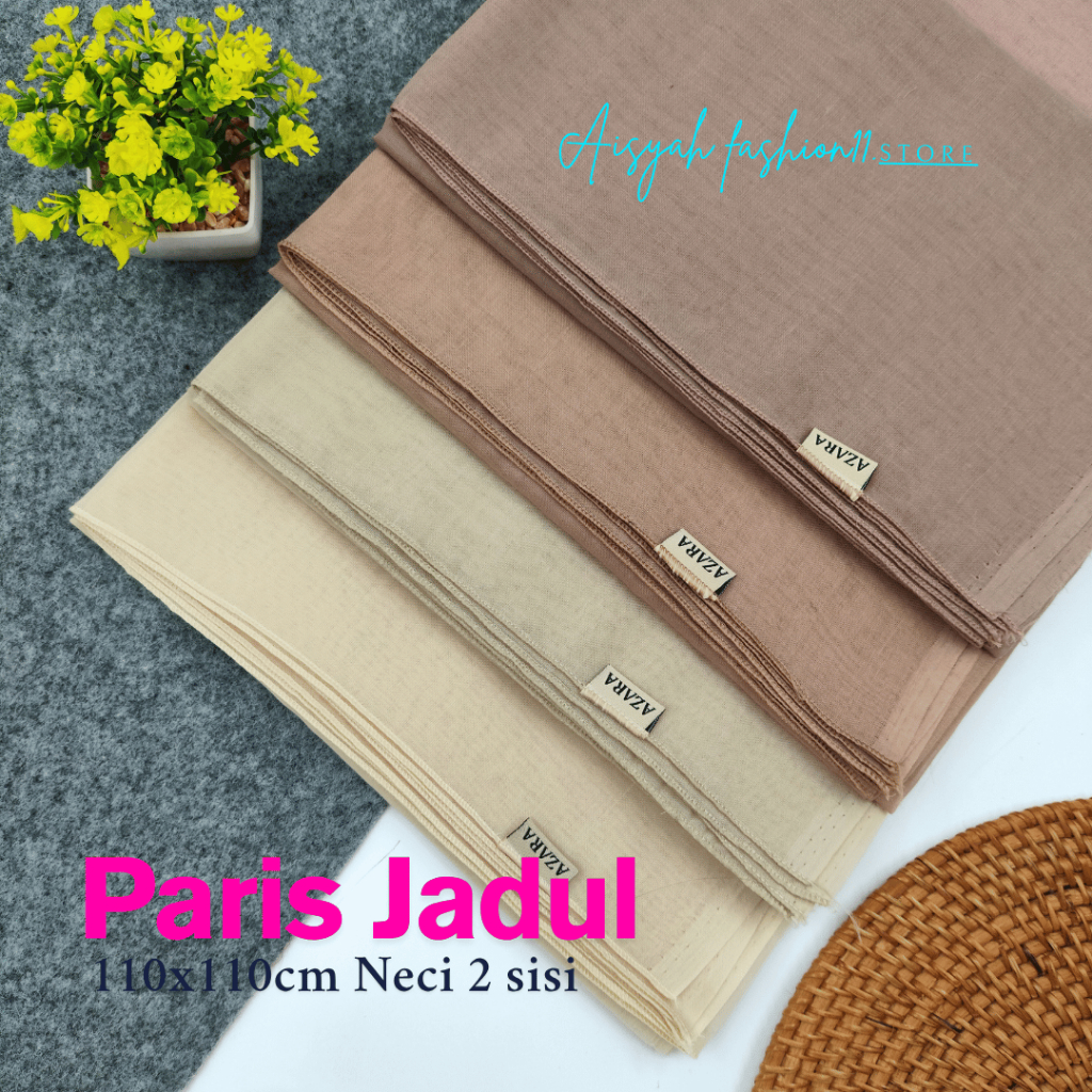 Jual Hijab Paris Jadul Azara//Kerudung paris jadul jahit dua sisi ...