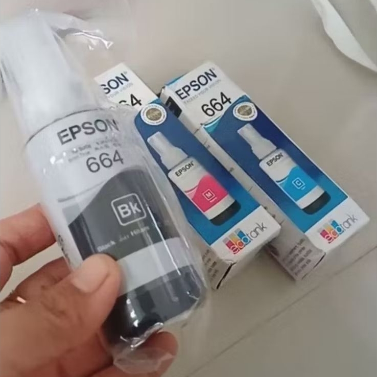 Jual Tinta Epson 664 Baru Original Series Tinta Printer Epson L100 L110 L120 L200 L210 L220 L300 ...