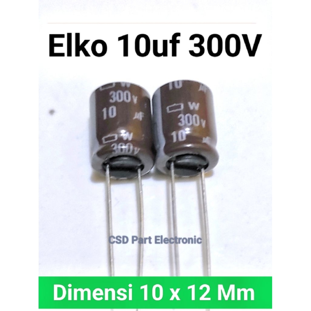 Jual ( 10 Pcs ) Elko 10uf 300V Capasitor elco 10uf 300 Volt Coklat ...