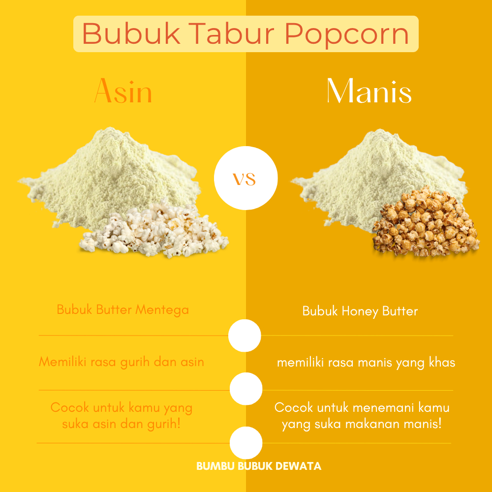 Jual Bumbu Tabur Popcorn 1kg, Bubuk Serbaguna, Lengkap, Semua Rasa ...