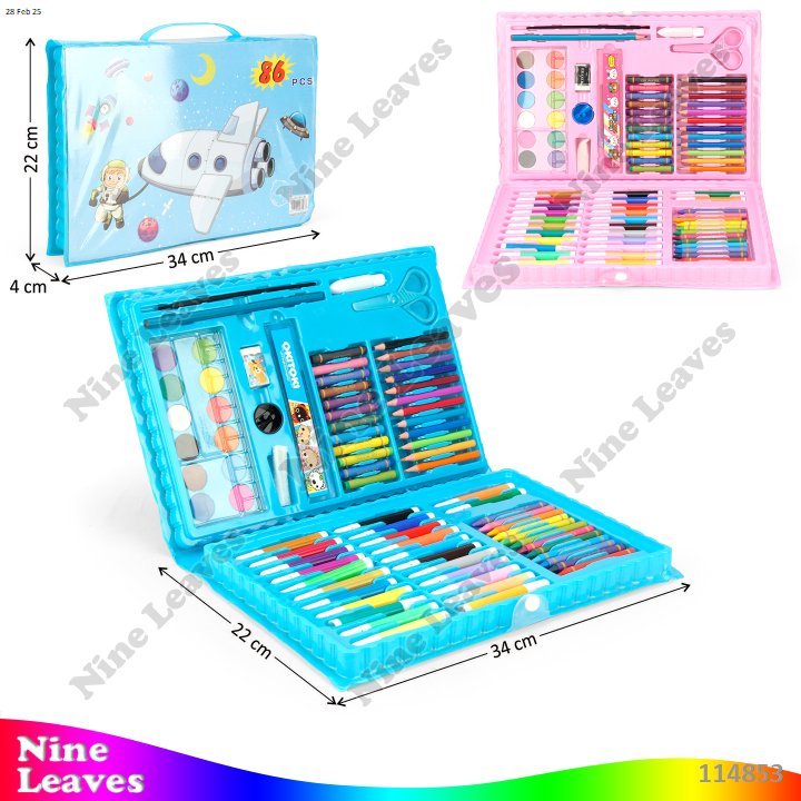 Jual Mainan Edukasi Anak Crayon Set Krayon Koper Pensil Warna Alat ...
