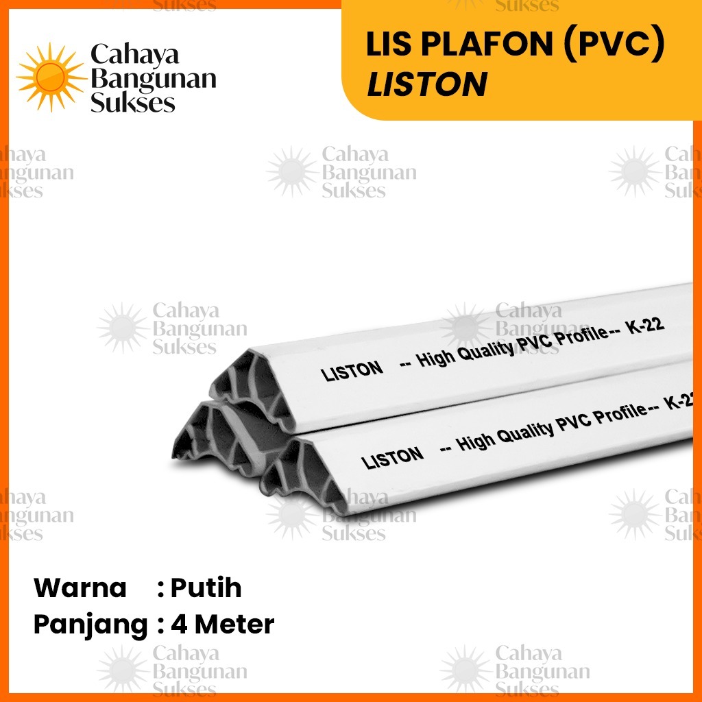 Jual Jual Grosir (10 Batang) Lis Plavon (PVC) 4 Meter - Liston High ...