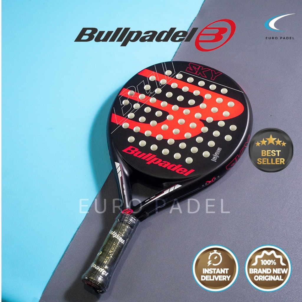 Jual BULLPADEL SKY ROSE PINK Beginner Round Carbon Glass Padel Racket ...