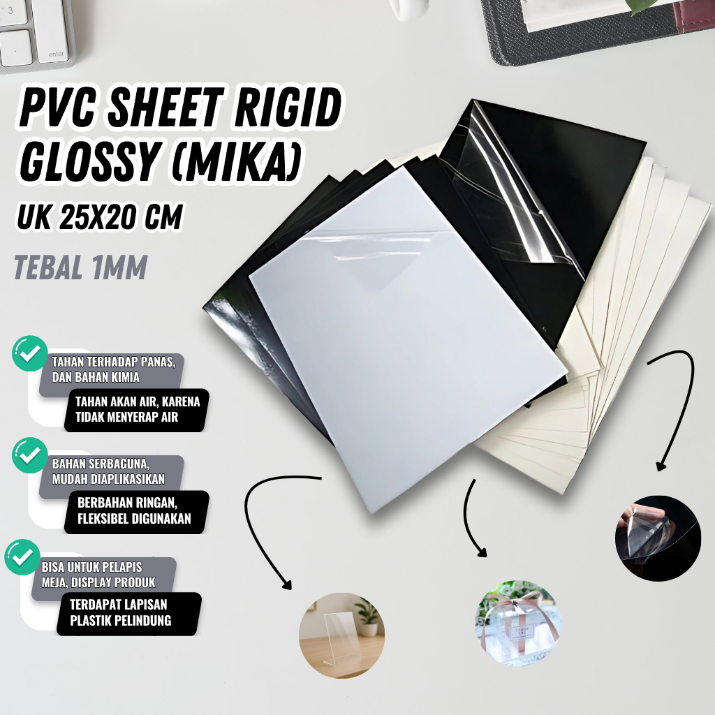 Jual PVC Sheet Mika Uk 25x20 CM Tebal 1 MM | Shopee Indonesia