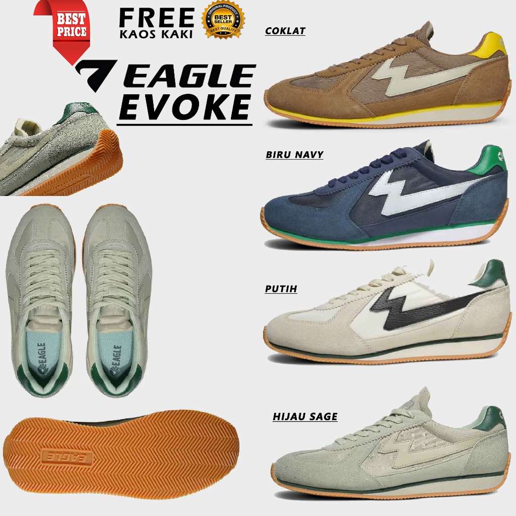 Jual Sepatu Sneakers Lifestyle Casual Eagle Evoke Original Terbaru - Sepatu Lifestyle Eagle ...