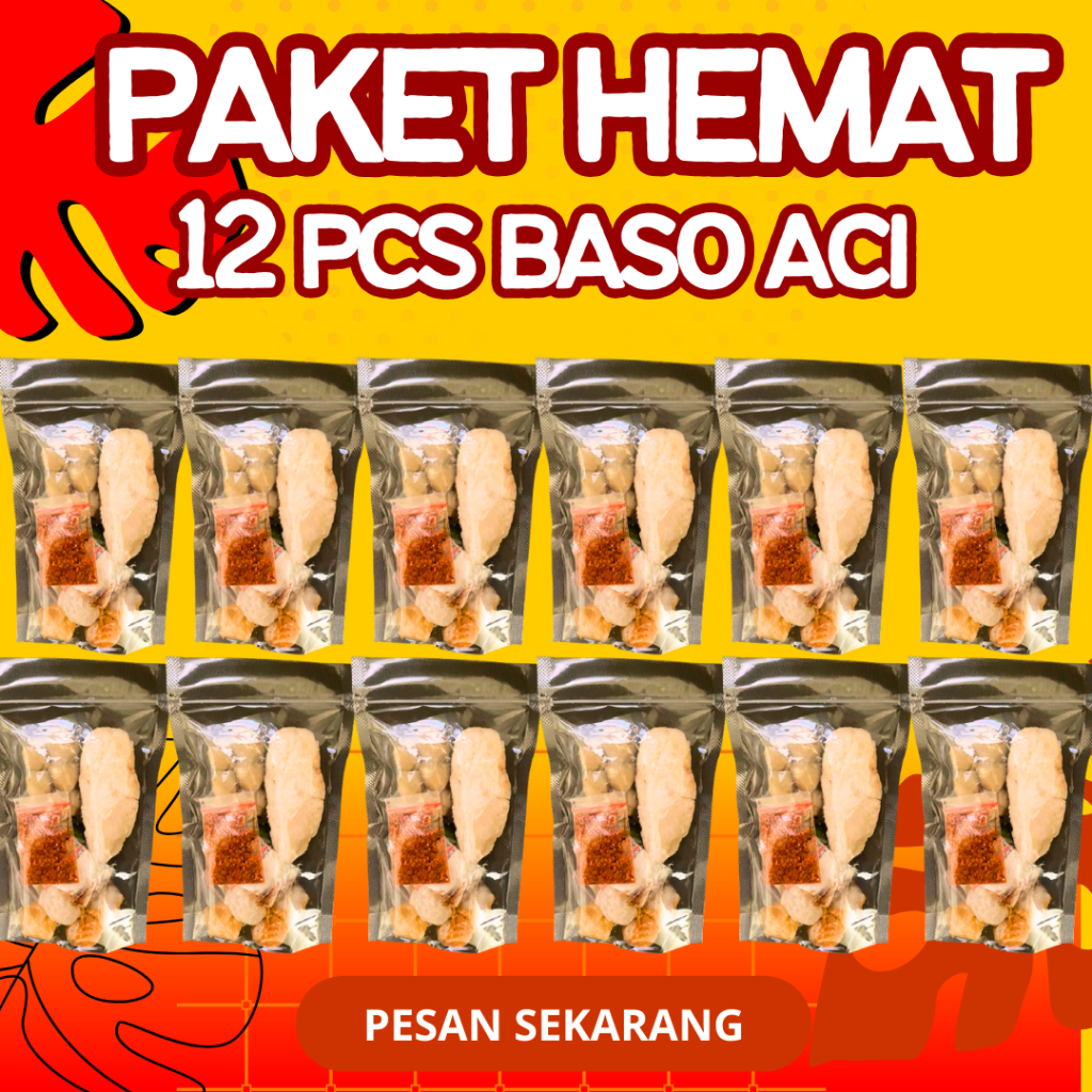 Jual Paket Hemat Baso aci 12 bungkus | baso aci instan | bakso aci ...