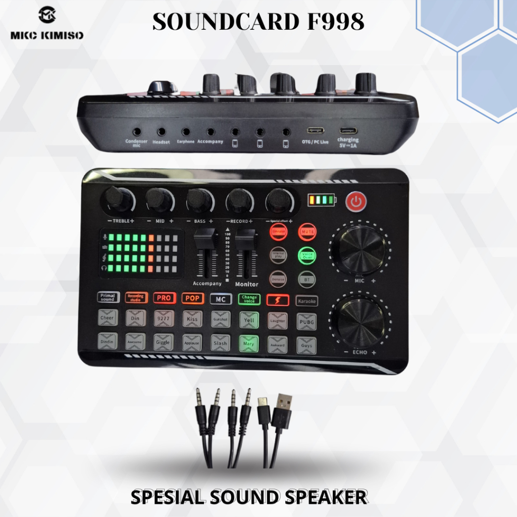 Jual Sound card wireless bluetooth F 998 - Live soundcard External DJ ...