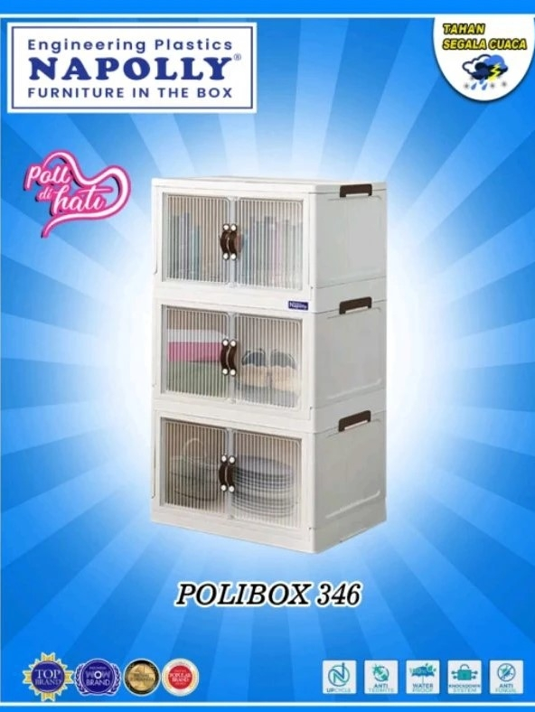 Jual POLIBOX NAPOLLY 346 (3 SUSUN) | Shopee Indonesia