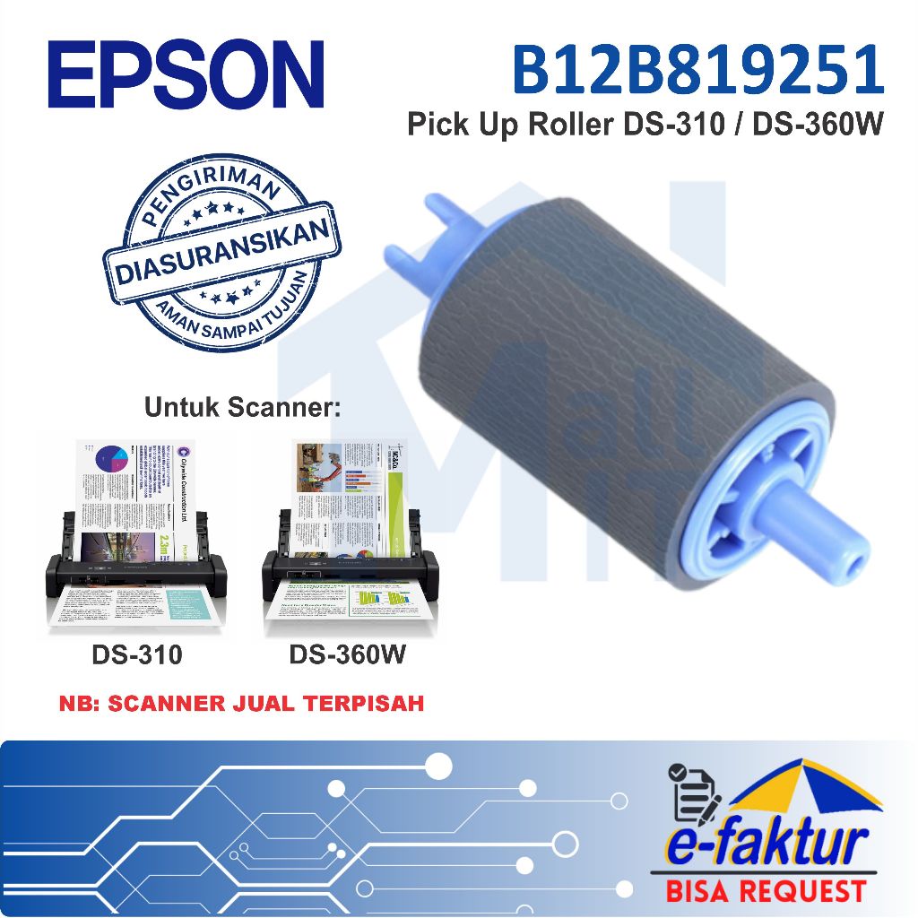 Jual MALLIT EPSON Roller Pickup Roller Epson Scanner DS-310 DS310 ...