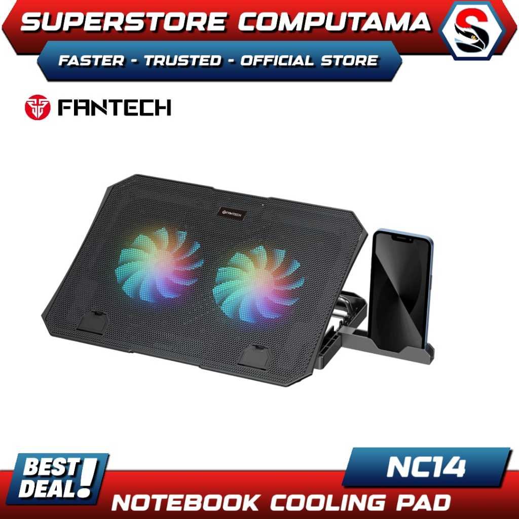 Jual Fantech NC14 | NC-14 Notebook Cooler Adjustable Height Laptop ...