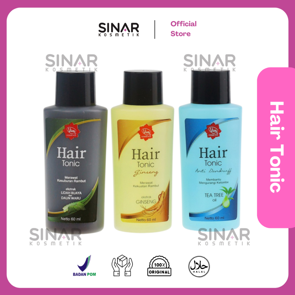 Jual Viva Hair Tonic with Extract Aloe | Anti Dandruff | Gingseng ...