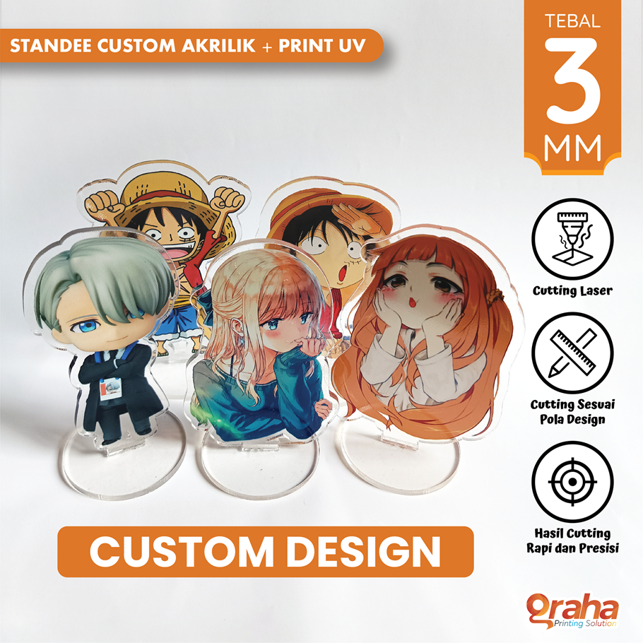 Jual Cetak Custom Standee Akrilik – UV Printing, Desain Bebas, Ukuran ...