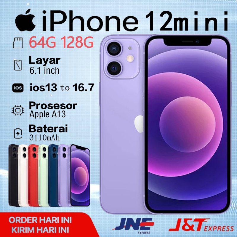 Jual IP 12 MINI 64G/128G/256G GOOD CONDITIONS FULL WARNA Mulus Fulset ...