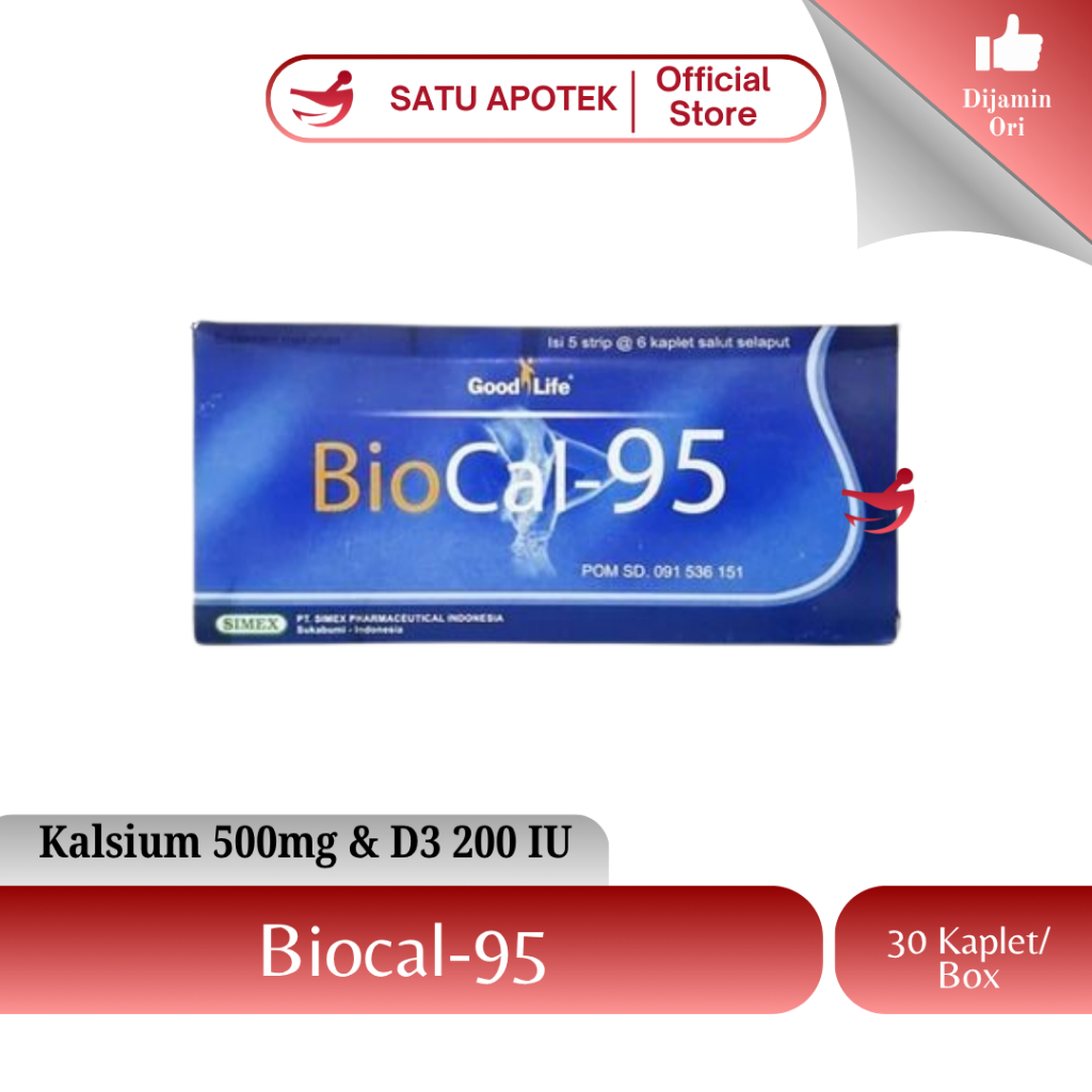 Jual Biocal-95 1 Box | 5 Strip | 1 Strip 6 Tablet - Calcium Ibu Hamil ...