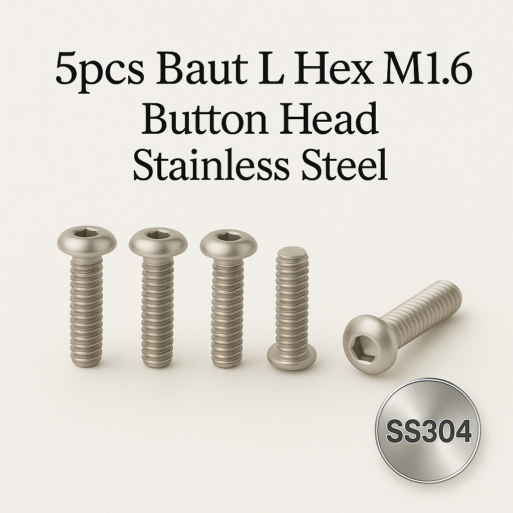 Jual 5pcs Baut L Hex M1.6 Button Head Stainless Steel SS304 Kuat ...