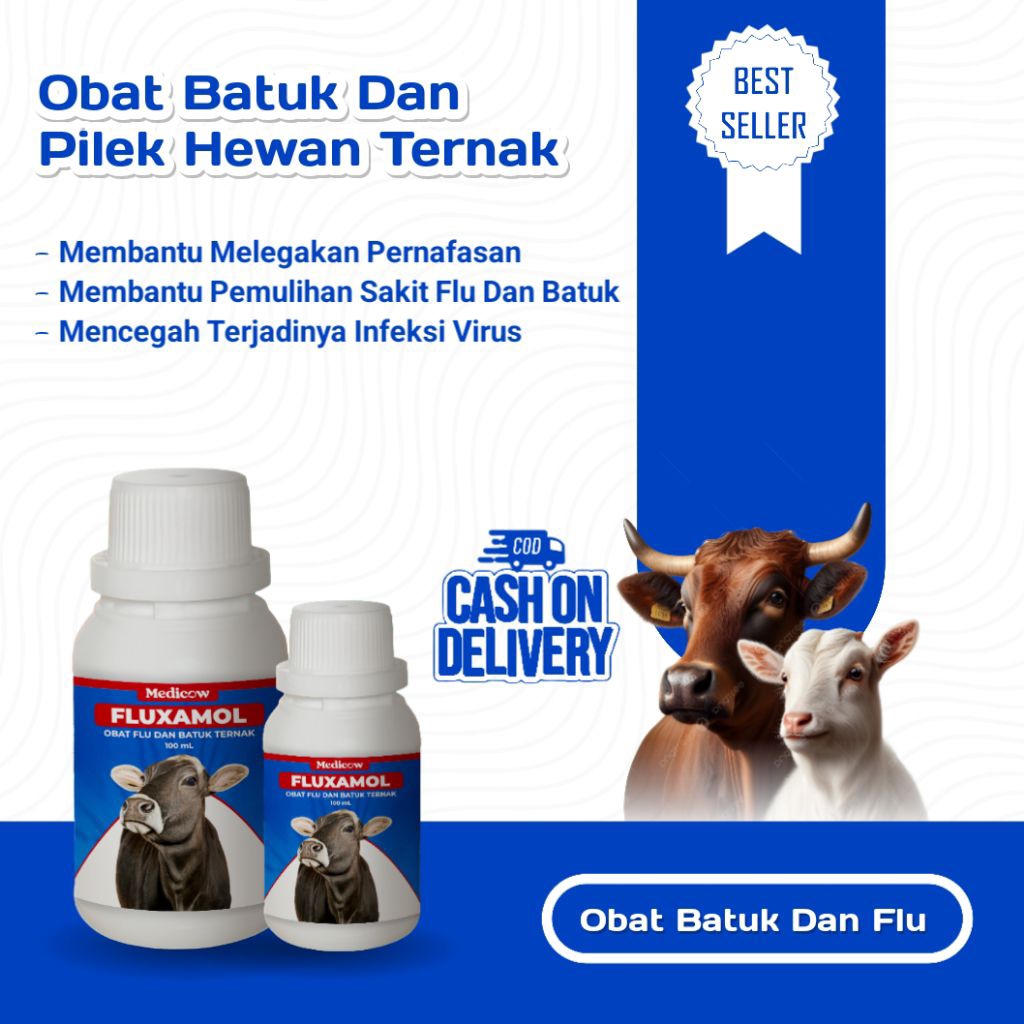 Jual OBAT BATUK DAN PILEK HEWAN TERNAK Fluxamol | Shopee Indonesia