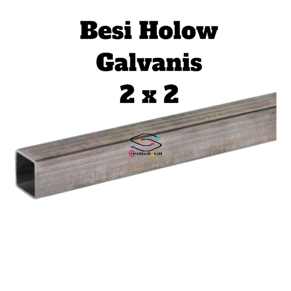 Jual Besi Holow Galvanis 2x2 / 1,5mm Kotak Full 50-100cm | Shopee Indonesia