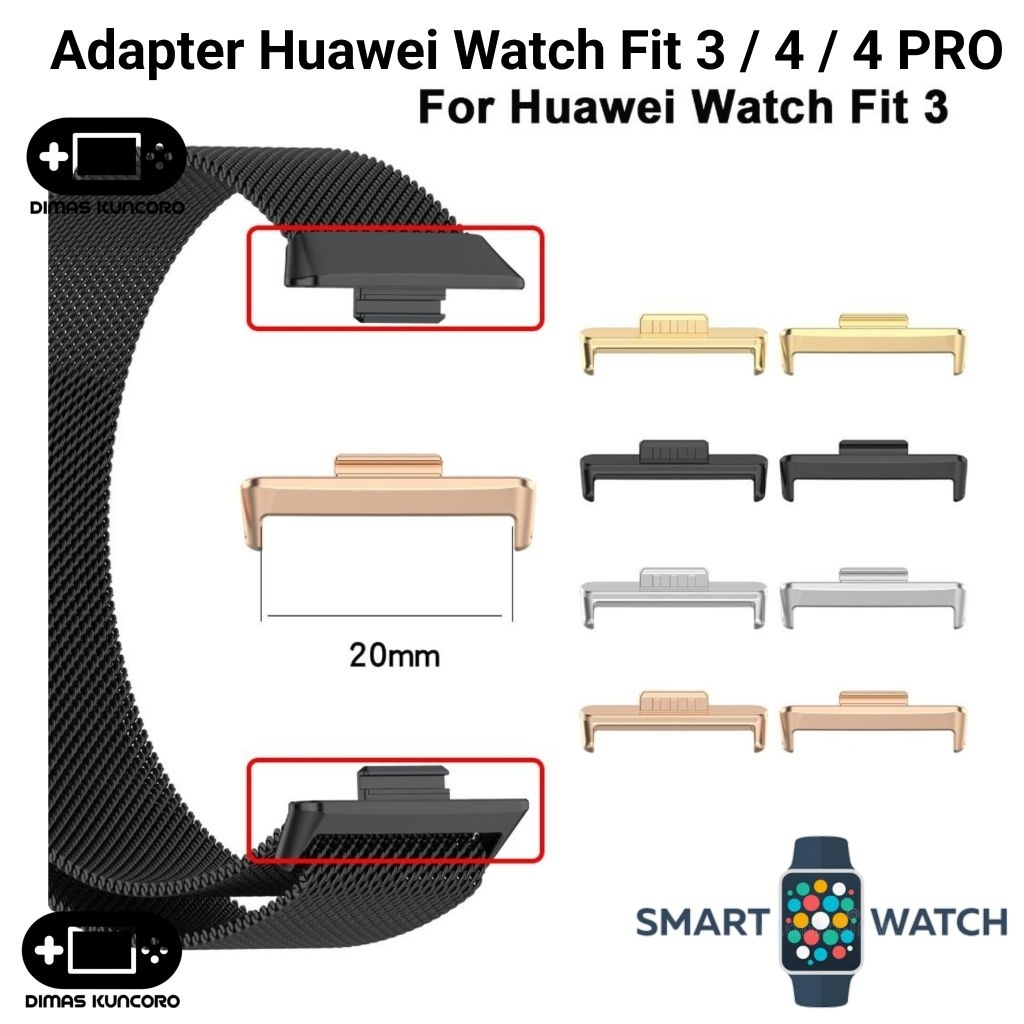 Jual Adapter Strap Huawei Watch Fit 3 / 4 / 4 PRO connector konektor ...
