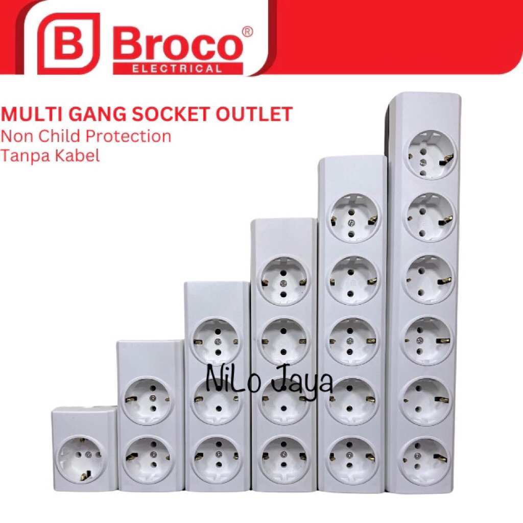 Jual BROCO Stop Kontak / Colokan 1 2 3 4 5 6 Lubang - 15310 15321 15330 15340 15350 15360 ...
