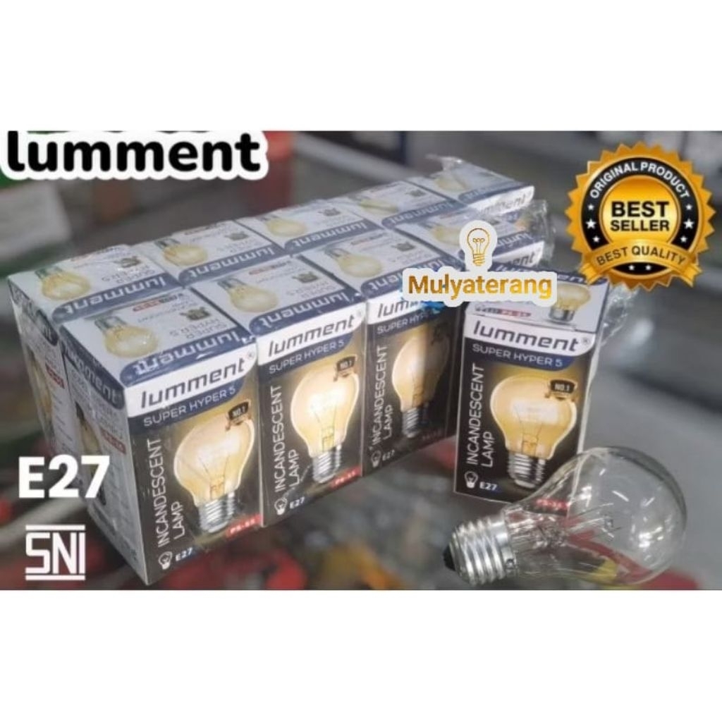 Jual Lampu Pijar Lumment Super Hyper 5 PS-55 E27 DOP Bohlam Kuning Ecer ...
