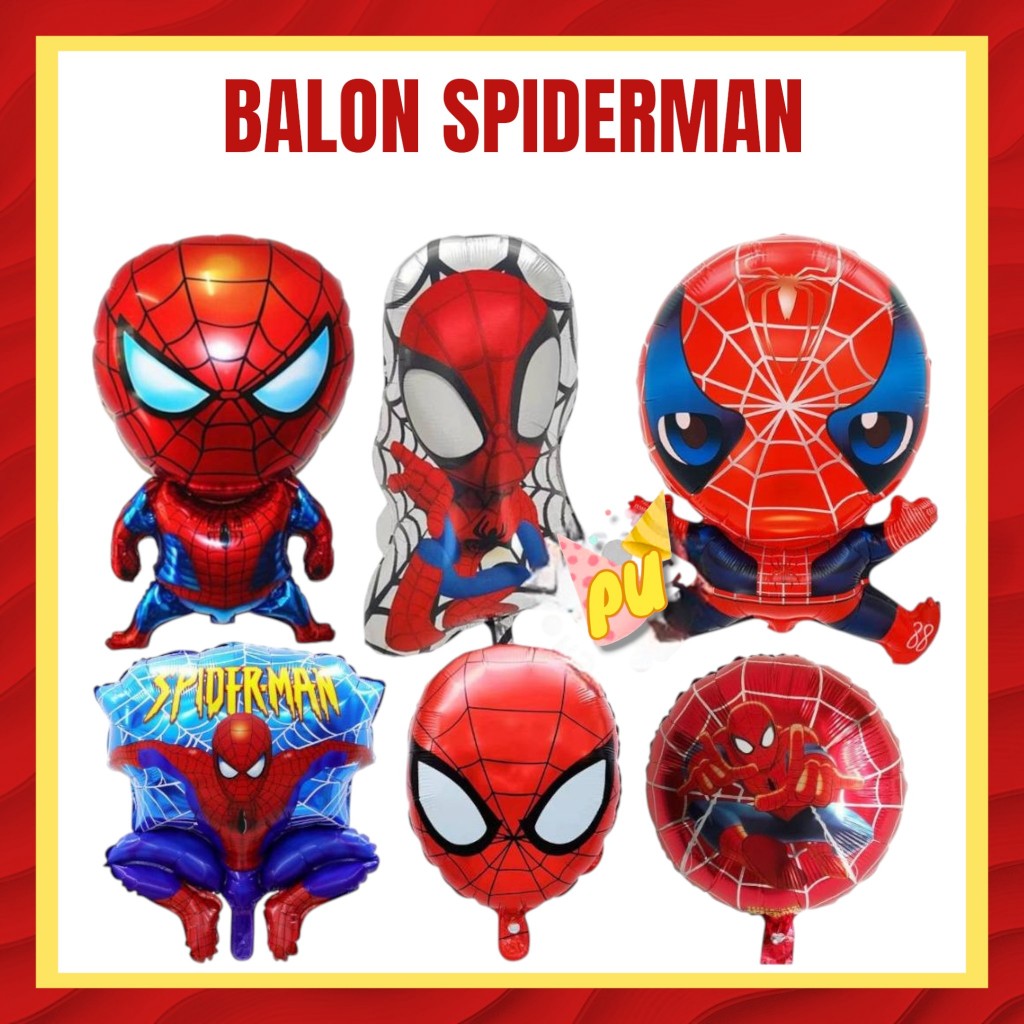 Jual Balon Spiderman - Balon karakter Spiderman | Shopee Indonesia