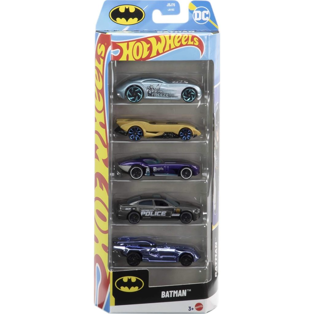 Jual Paket 5 Mobil Mainan Batman Hot Wheels, Set 5 Kendaraan Die-Cast ...
