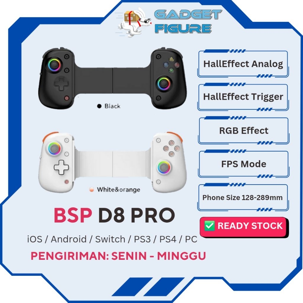 Jual Gamepad BSP D8 Pro Hall Effect Controller Wireless Bluetooth iOS ...
