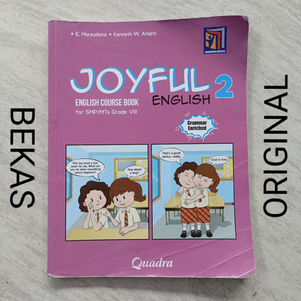 Jual Buku Joyful English Bahasa Inggris Kelas 8 VIII 2 II SMP MTS Penerbit Quadra Kurikulum ...