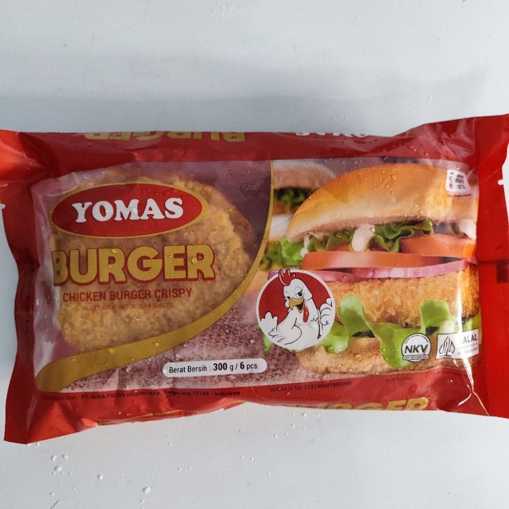 Jual Yomas Chicken Burger Crispy 300g Isi 6 | Shopee Indonesia