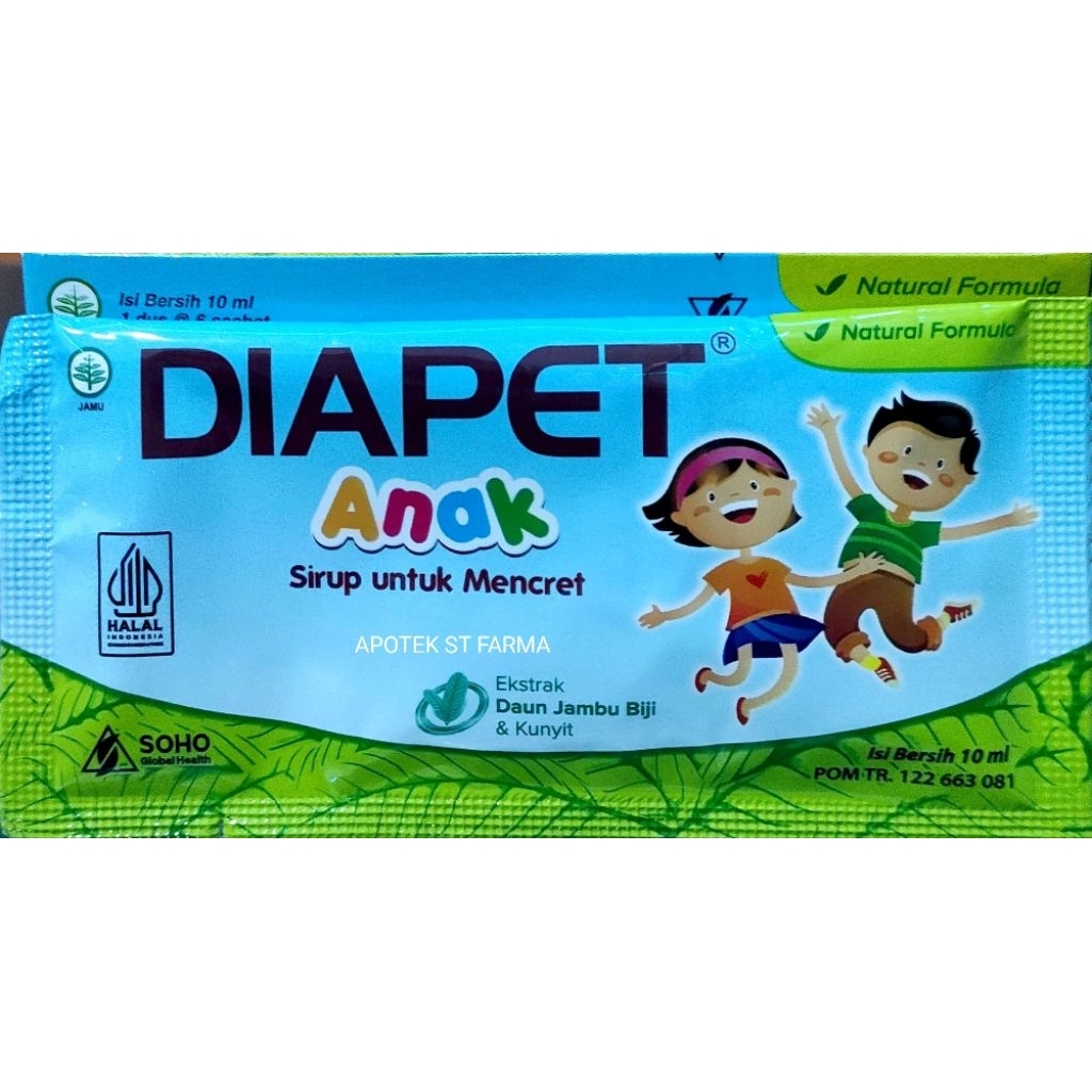 Jual DIAPET ANAK SIRUP UNTUK MENCRET EKSTRA DAUN JAMBU BIJI & KUNYIT ...