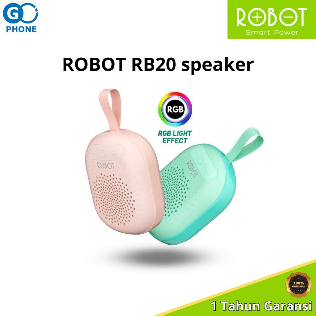 Jual ROBOT TWS Speaker Bluetooth RB20 5.1 Mini Portable With RGB | Shopee Indonesia