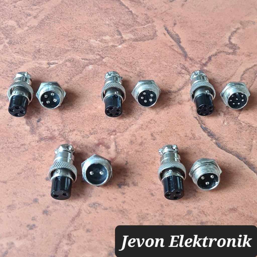 Jual 1 Set Konektor CB GX16 2 3 4 5 8 P Pin Cowok Cewek Aviation Plug Connector Jack Socket 2P ...