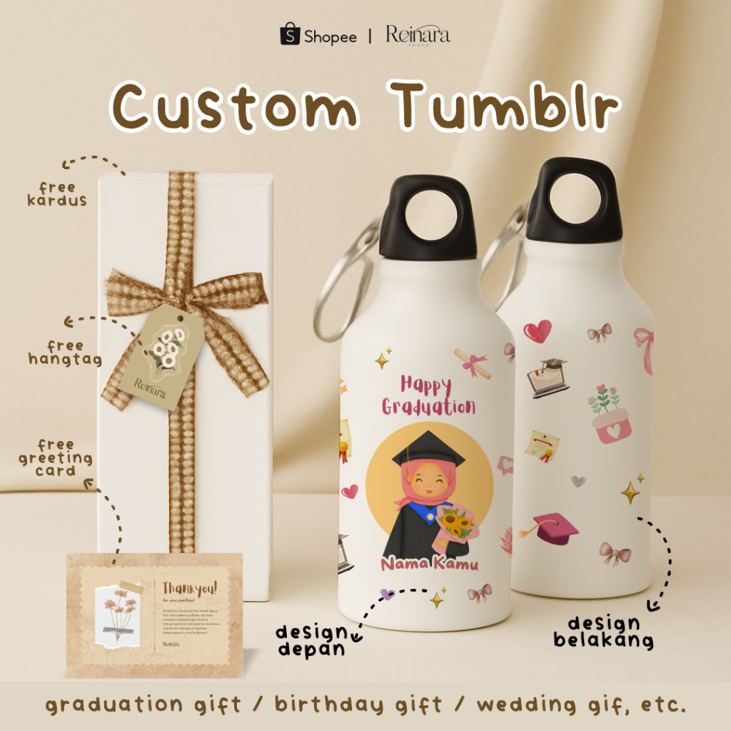 Jual Botol Tumblr Custom Hadiah Ulang Tahun & Wisuda Profesi Kenang ...
