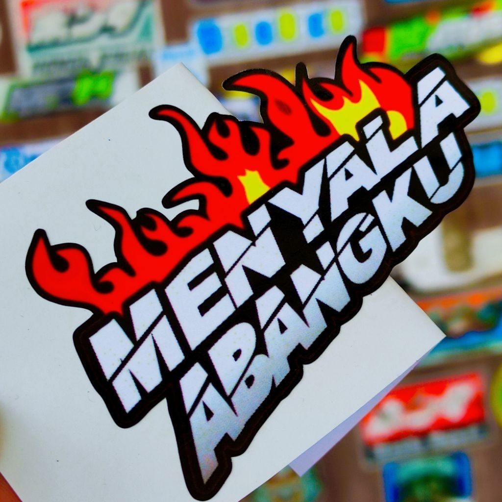 Jual stiker menyala abangku BARU GLOSSY | Shopee Indonesia