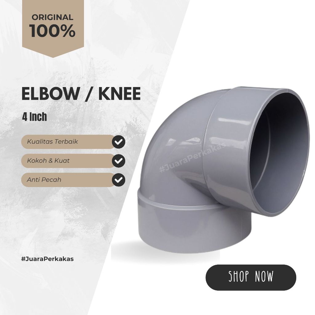 Jual Elbow Knee Keni Knei L Ukuran 4 Inch Sambungan Pipa L Tebal Bagus ...
