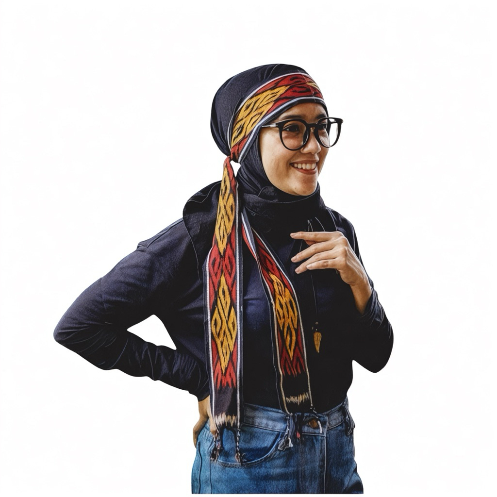 Jual TORAJA - syal tenun etnik ilat kepala motif nusantara TRJ PARUKI.8 ...