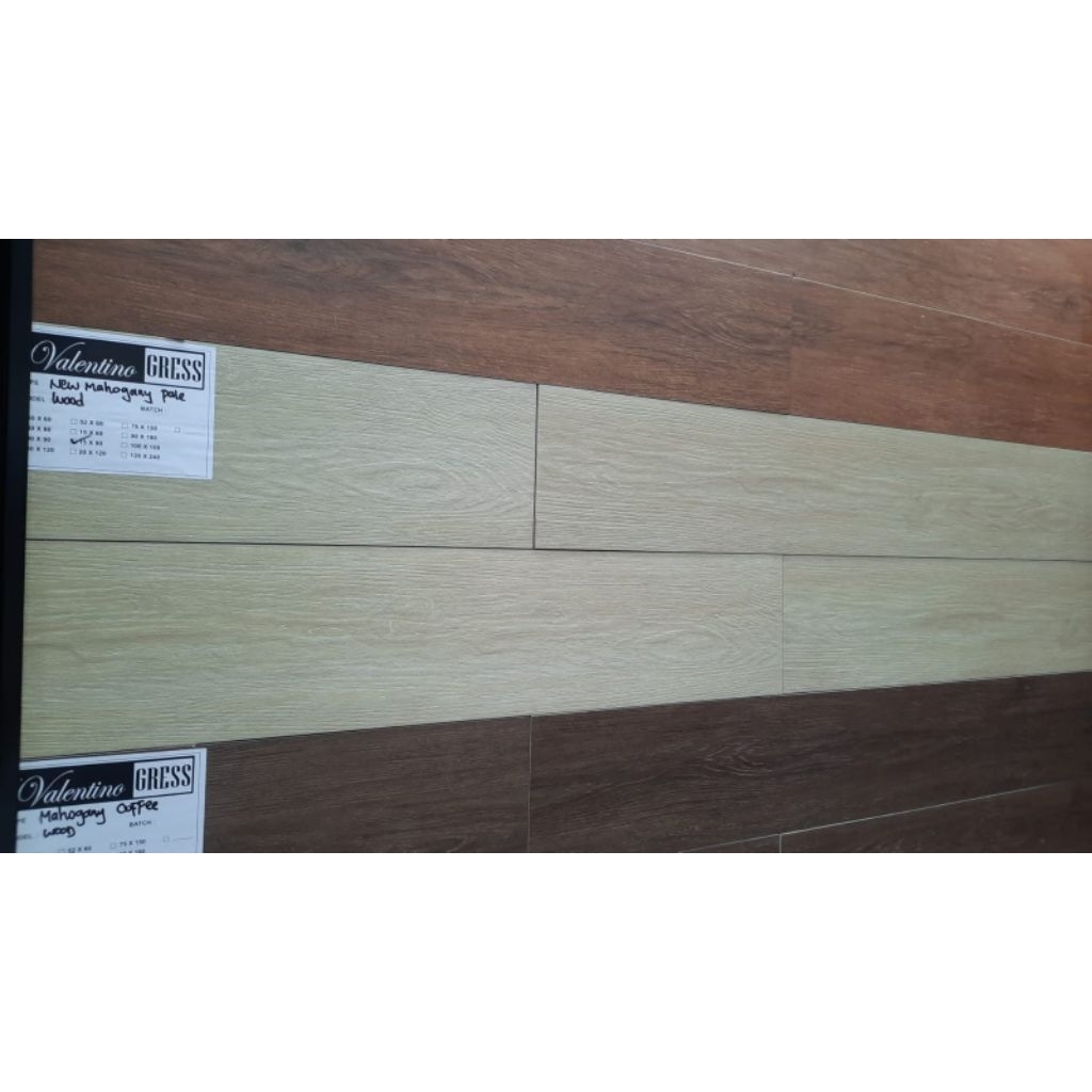 Jual GRANIT MURAH 15x90 MOTIF KAYU VALENTINO GRESS MATT | Shopee Indonesia