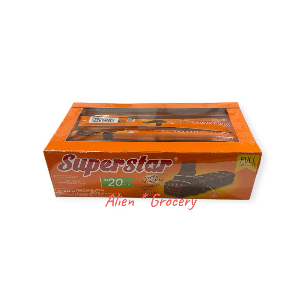 Jual Wafer Super Star SuperStar Superman Full Triple Chocolate Coklat ...