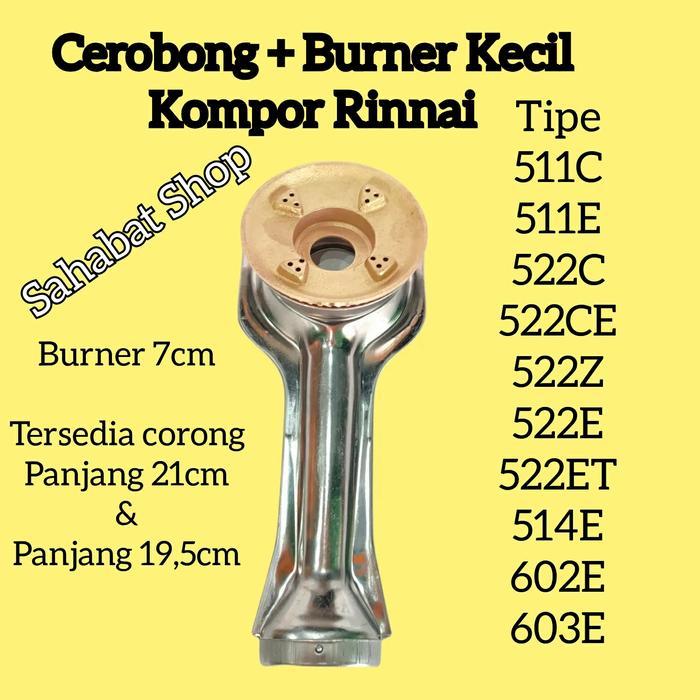 Jual Cerobong Set Kompor Rinnai + Burner Alloy Tebal | Sparepart Kompor ...