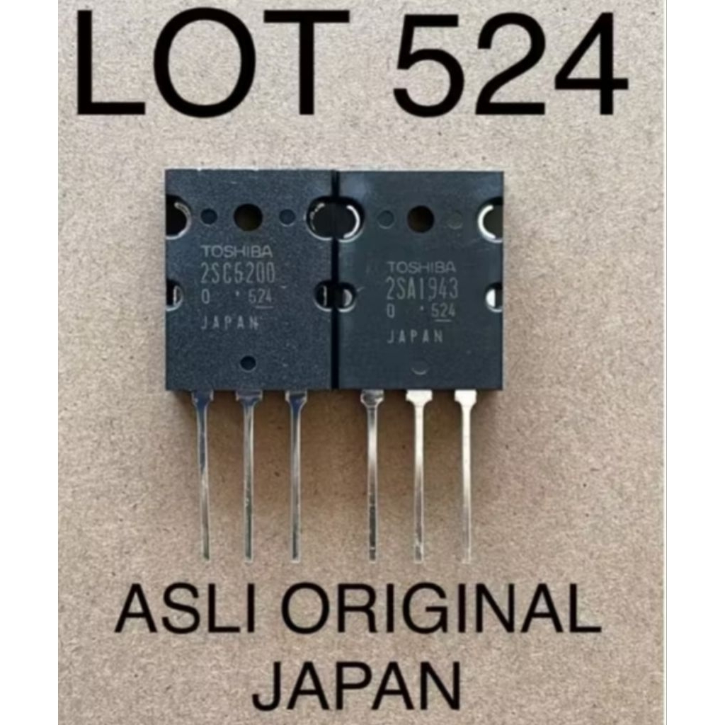 Jual Transistor TOSHIBA 2SA1943 2SC5200 Ori Japan Tr Final 1943 5200 ...