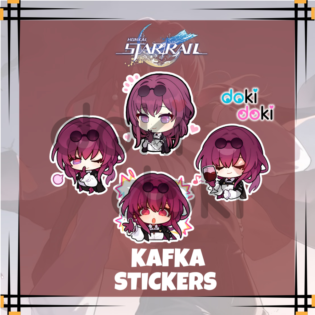 Jual 8 PCS STICKER KAFKA HONKAI STAR RAIL STIKER VINYL WATERPROOF ...