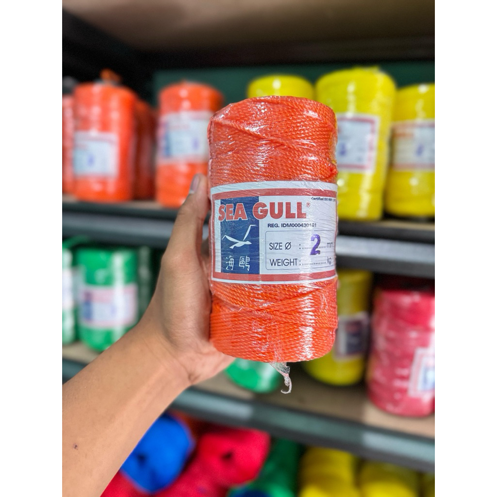 Jual Tali Tambang 2mm 200m Oren Merk Sea Gull / Tambang Kecil - Tali Karamba / Tali Jaring ...