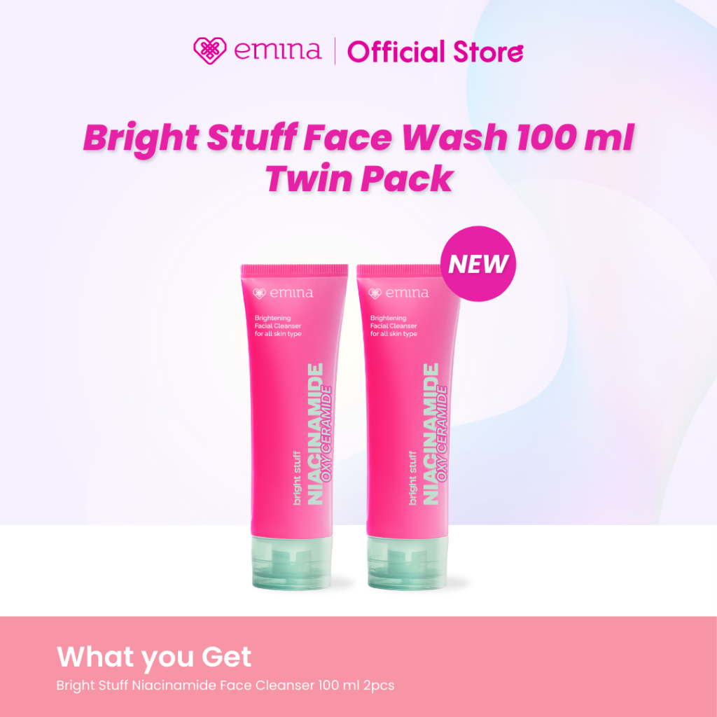 Jual Twin Pack Emina Bright Stuff Niacinamide Oxy Ceramide Brightening ...