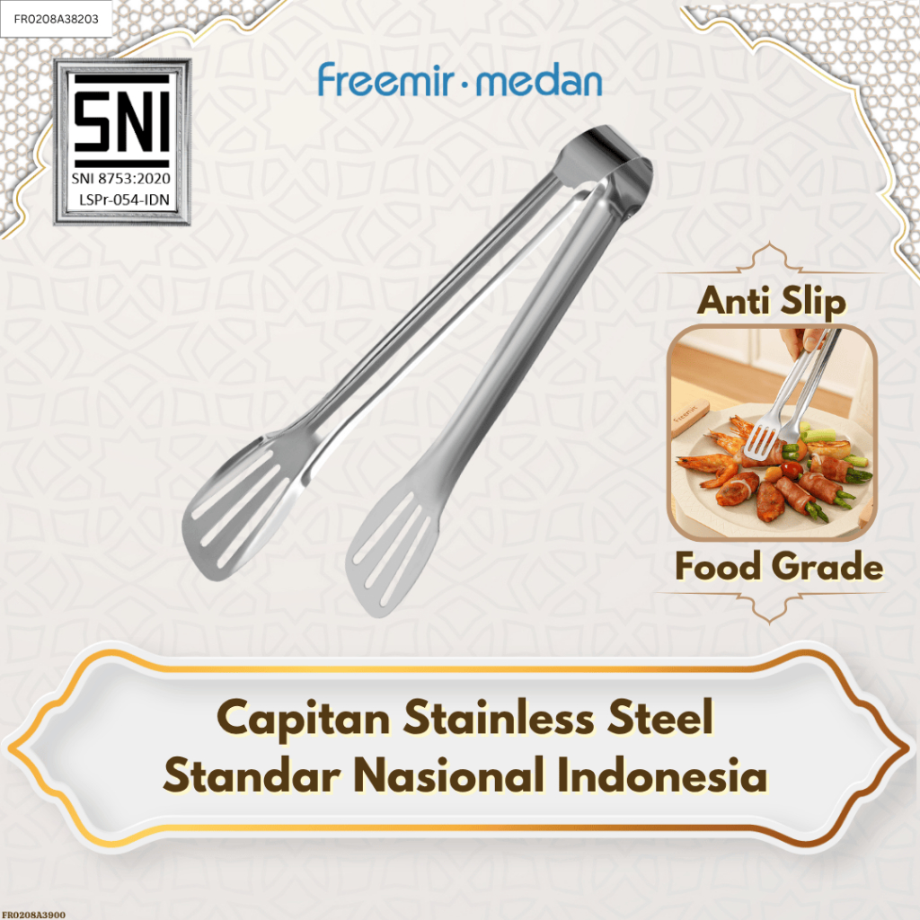 Jual 【𝙛𝙧𝙚𝙚𝙢𝙞𝙧】 Capitan Stainless Steel Penjepit Makanan BBQ Steak Roti ...