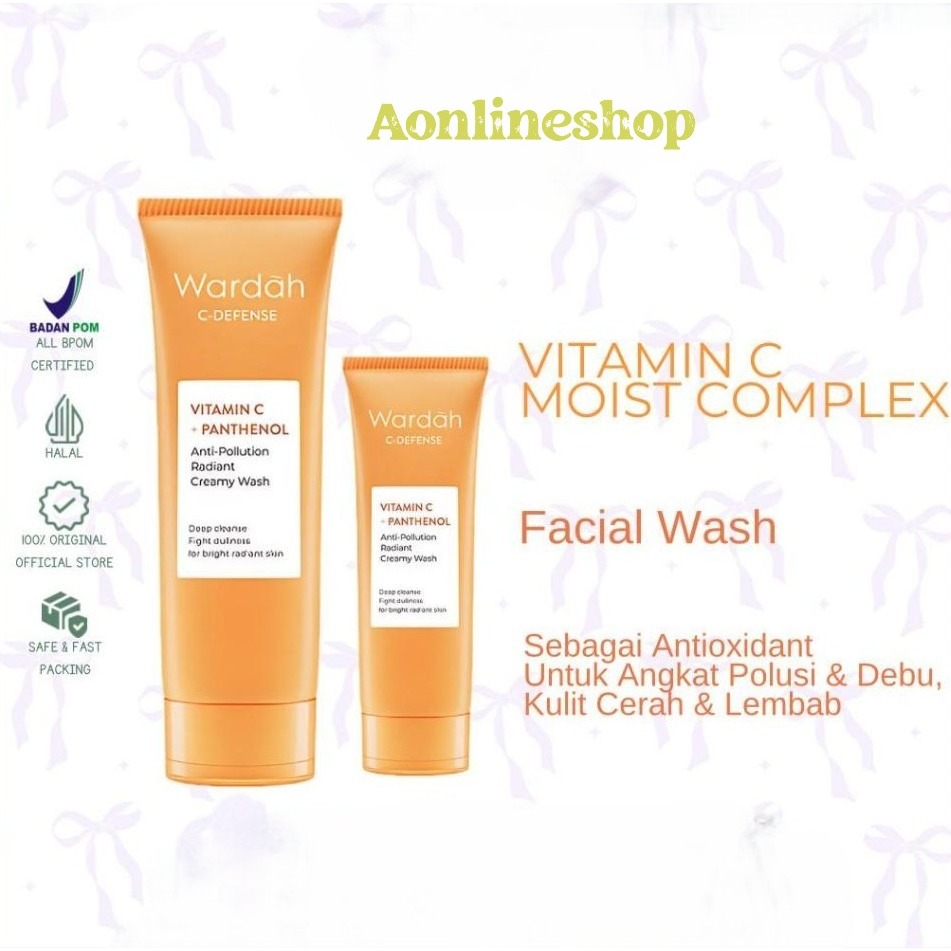 Jual AS Wardah Sabun Cuci Muka Wardah Energizing Creamy Wash Vit C ...
