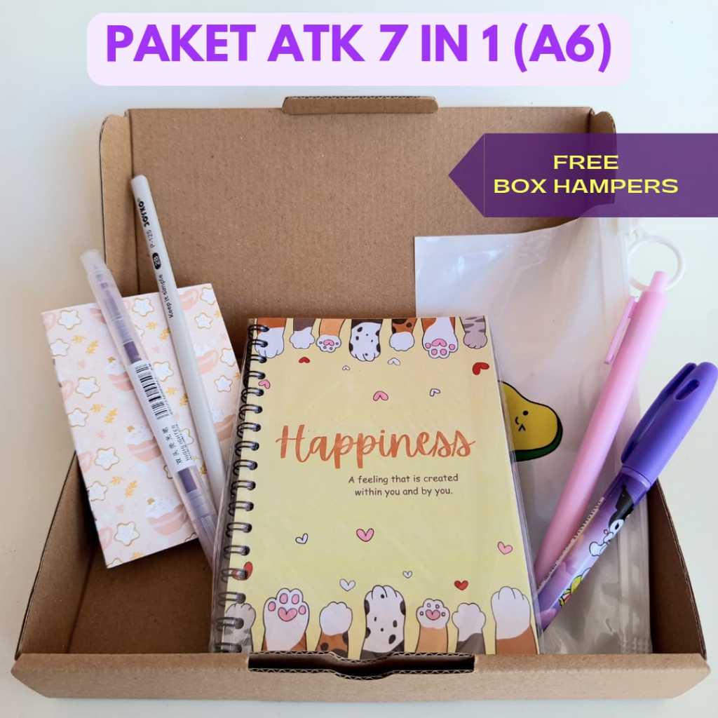 Jual (7 pcs/pack) Paket Alat Tulis 7in1 / Set Alat Tulis / Kado Siswa ...