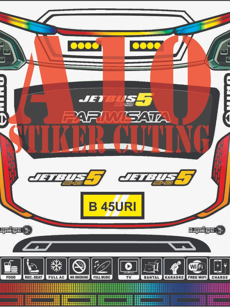 Jual Stiker bus stiker lampu miniatur bus jb3 dan jb5, selendang jb3 ...