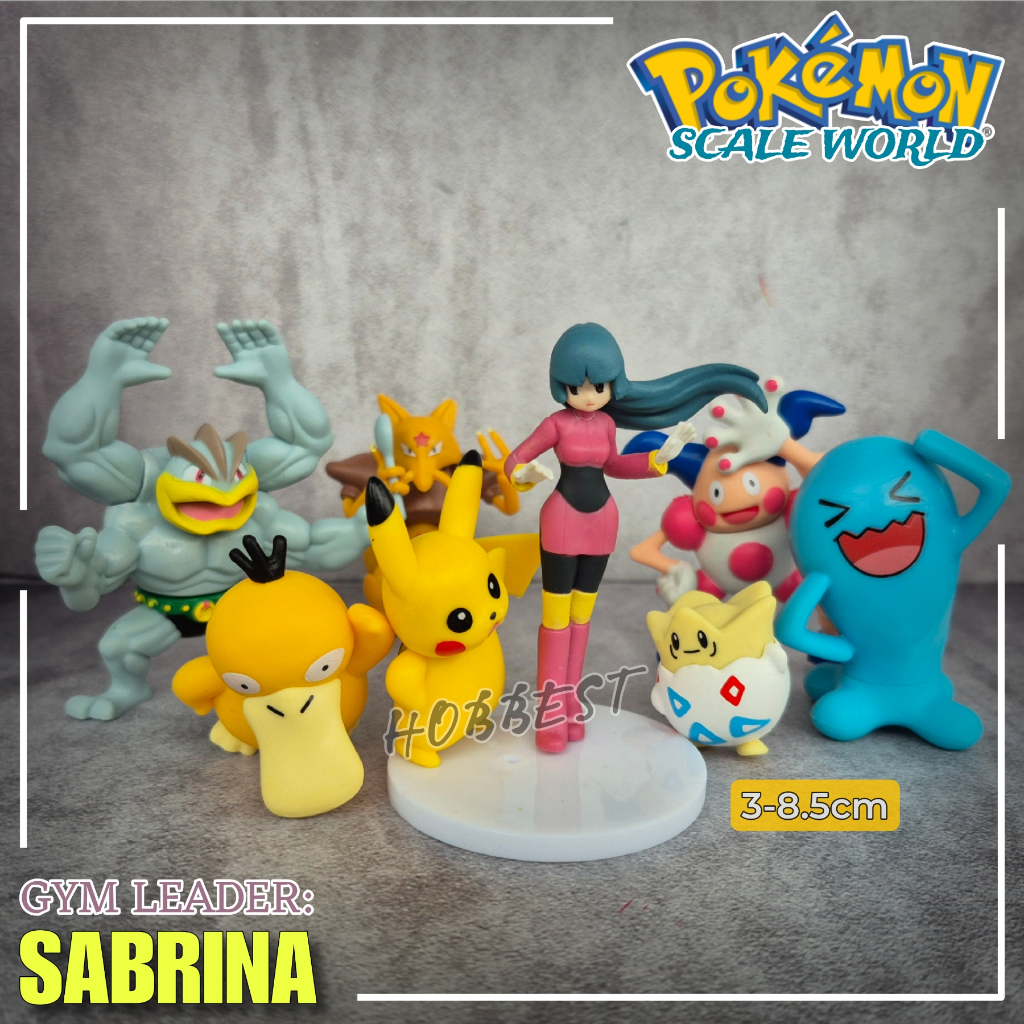 Jual Action Figure POKEMON SCALE WORLD set GYM LEADER SABRINA Miniatur ...
