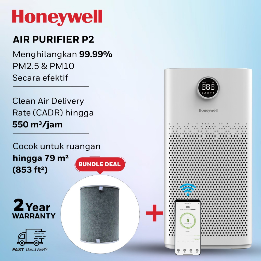 Jual Bundle Honeywell Air Touch P2 + Filter Cadangan 3 in 1 – Compound Filter with Pre-Filter ...