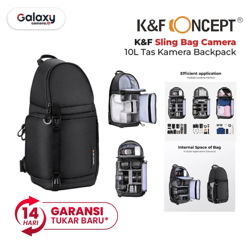 Jual KNF K&F Concept 10L Sling Camera Bag Tas Kamera Backpack (KF13.141 ...